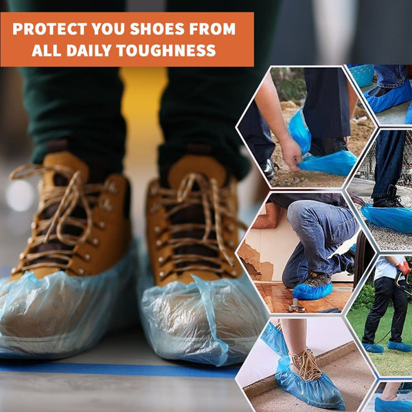Blue Disposable Anti-Slip Shoe Covers - Safety Overshoes – G4GADGETONLINE