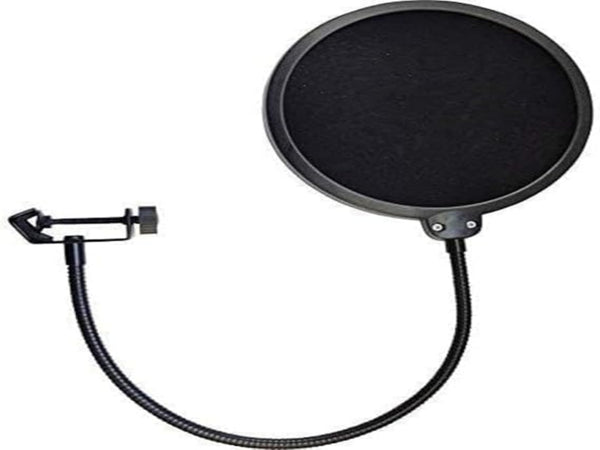 Heavy Duty Easy Use Microphone Swivel Pop Filter Double Layer Sound Sh ...