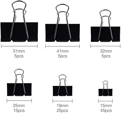 Great Quality 100 19mm Fold Back Clips Clamps – G4GADGETONLINE