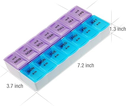 Nice Style 7 Day Pill Box Vitamin Medicine Tablet Dispenser Organiser ...