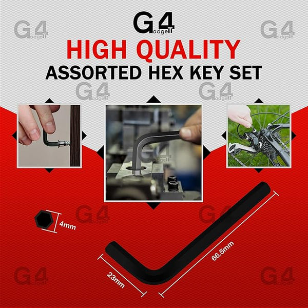 G4GADGET 14 Piece New Imperial Wrench Set Allen Alan Hex Hexagon Key w ...
