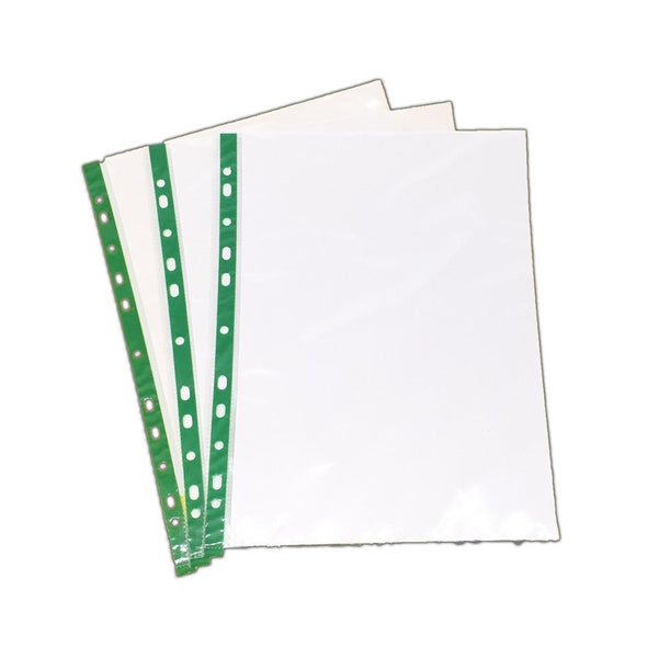 A4 90 Micron Clear Plastic Punched Pockets Filing Wallets Folders ...